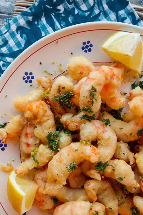 Crispy Fried Shrimp With Spicy Gremolata Topping | Italian Food Forever