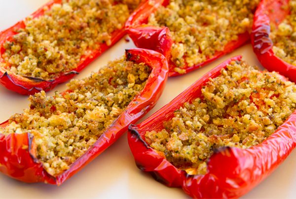 Anchovy Crumb Stuffed Peppers | Italian Food Forever