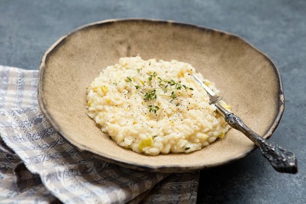 Pressure Cooked Risotto With Leeks, Prosecco, & Parmesan Cheese ...