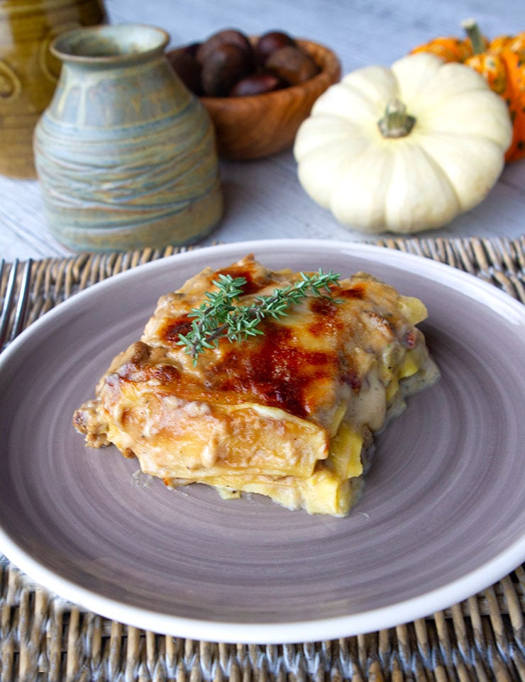 Mushroom Chestnut Lasagna | Italian Food Forever
