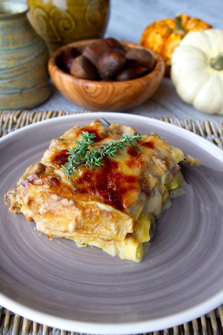 Mushroom Chestnut Lasagna | Italian Food Forever